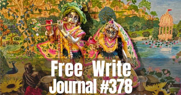 Satsvarupa dasa Goswami - Free Write Journal #378